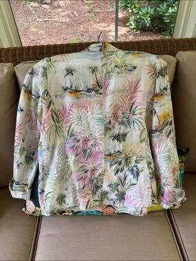 Johnny Was | Jackets & Coats | Johnny Was Tropical Print Linenblend ...
